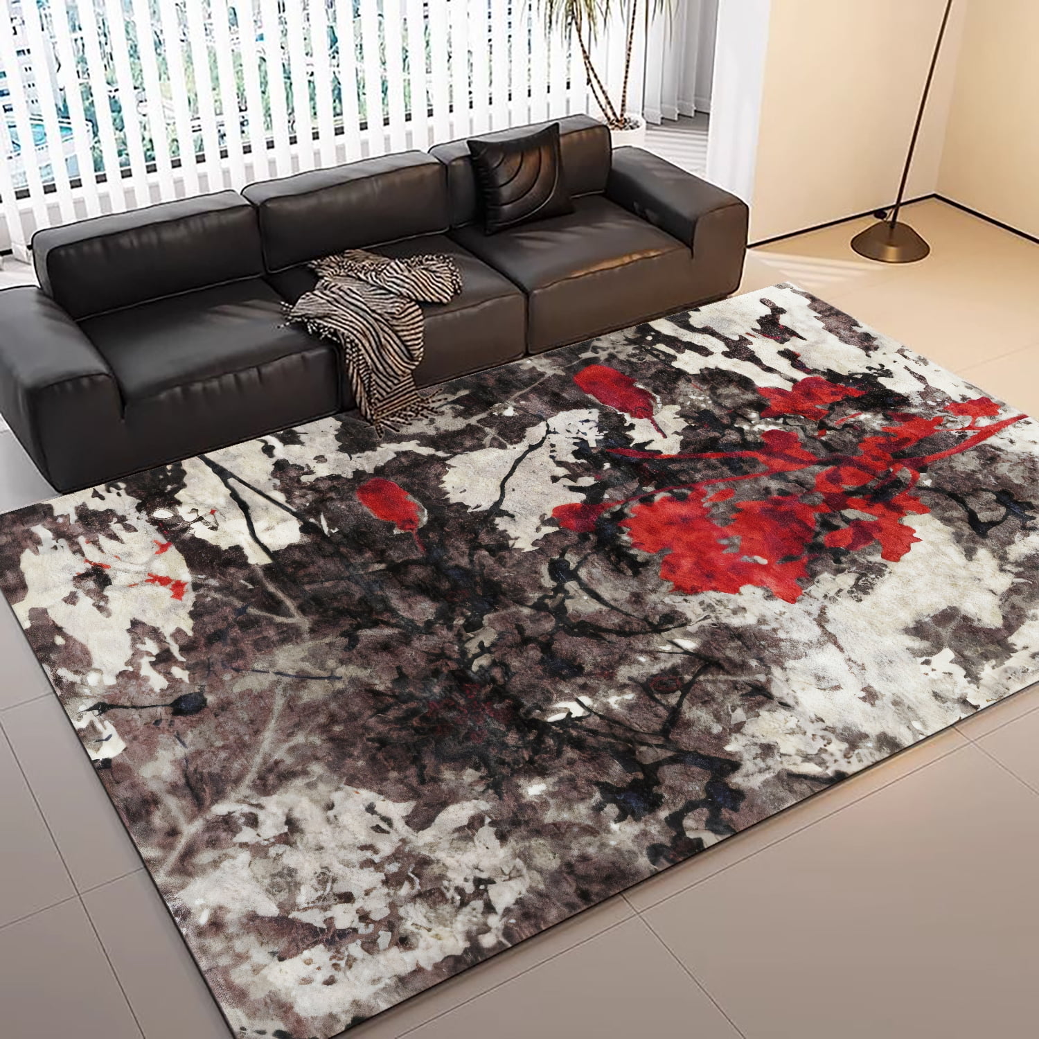 Large Carpet Abstract Ink Living Room ration Carpets Sofa Table Side ...