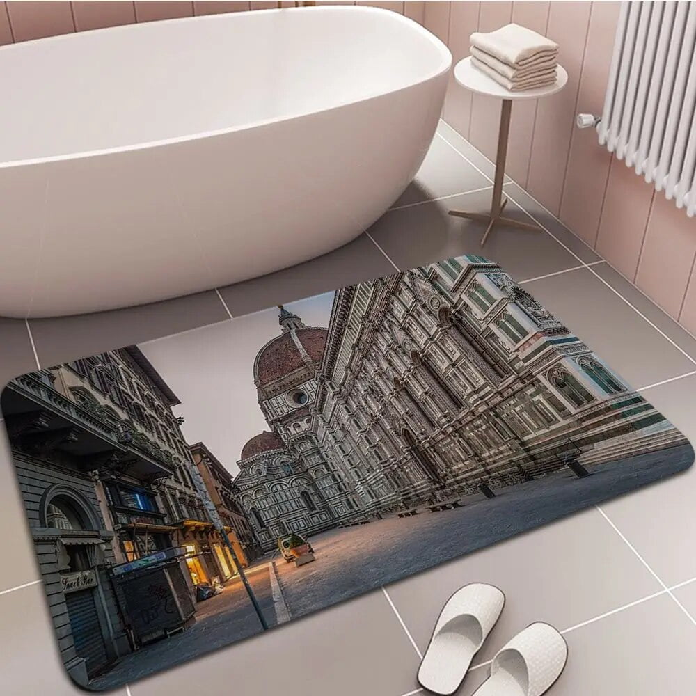 Large Carpet Beautiful Ancient Architecture Printing Bath Mats Home ...