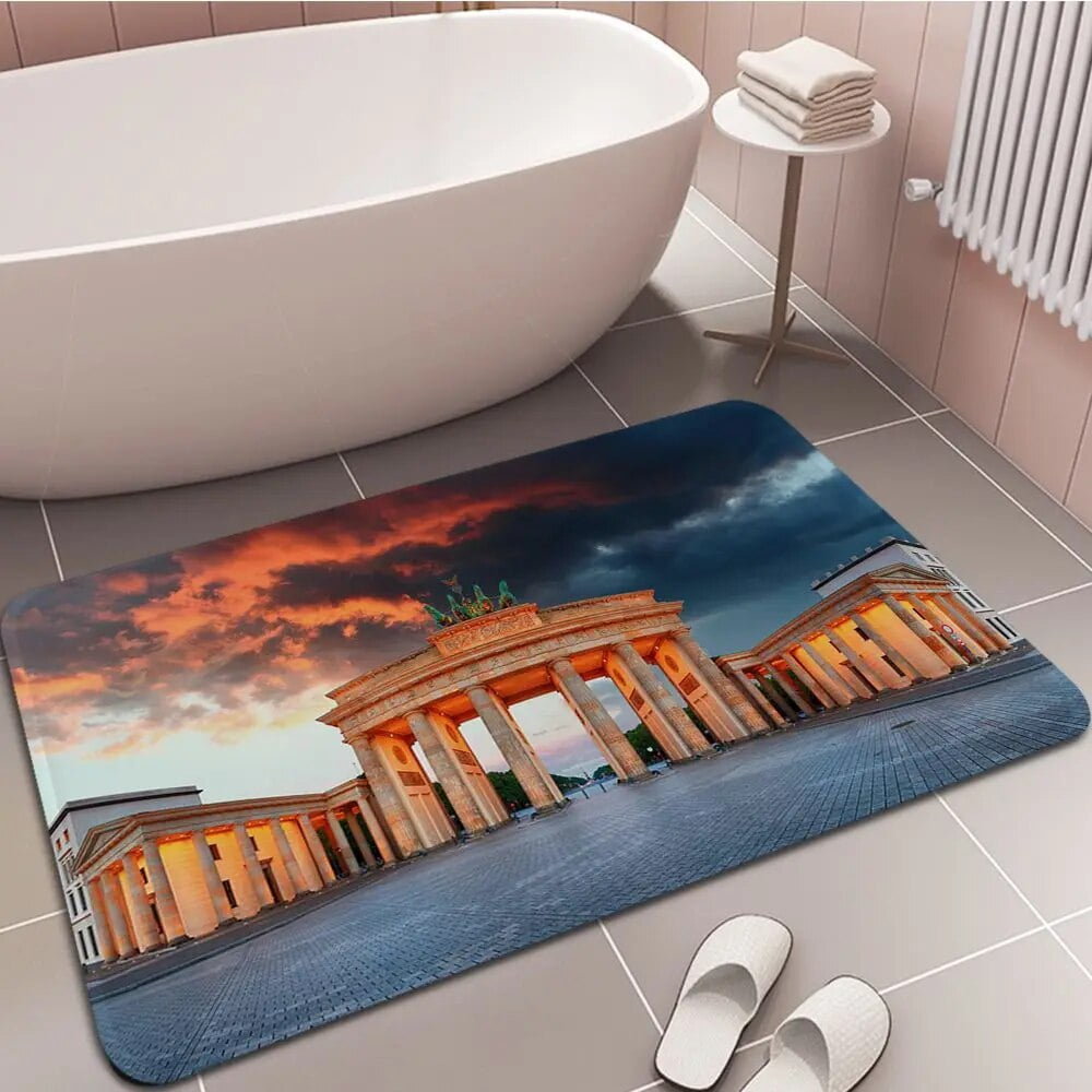 Large Carpet Beautiful Ancient Architecture Printing Bath Mats Home ...