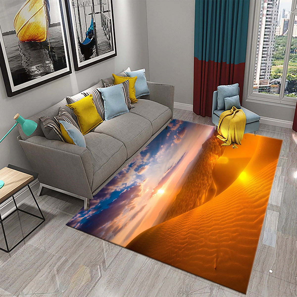 Large Carpet Beauty shell Sea Star Beach Desert bedroom Living room ...
