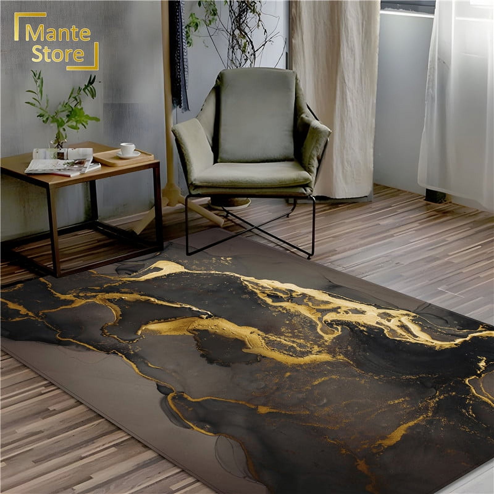 Large Carpet Black Carpet Mat Living Room Abstract Rugs Bedroom ...