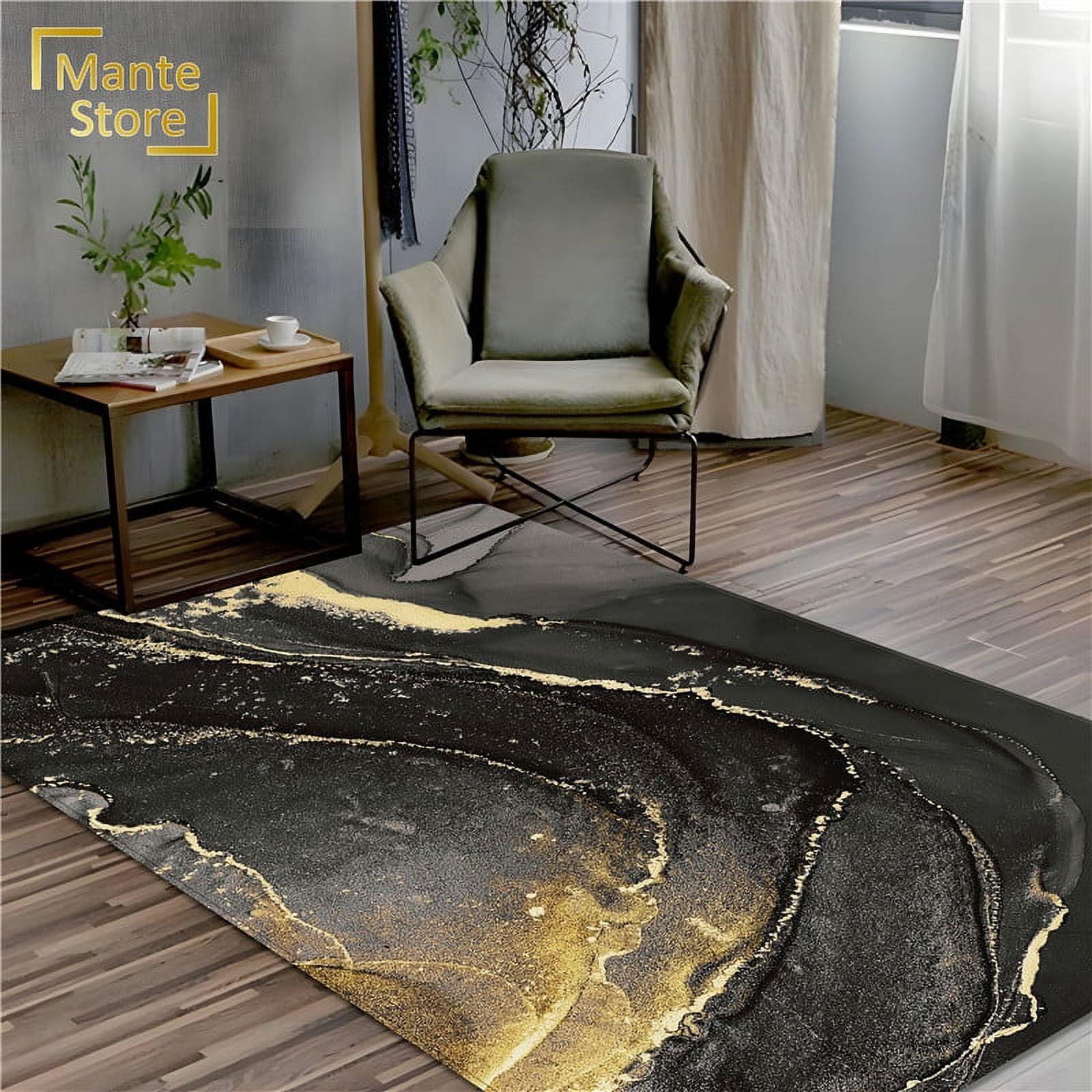 Large Carpet Black Carpet Mat Living Room Abstract Rugs Bedroom ...