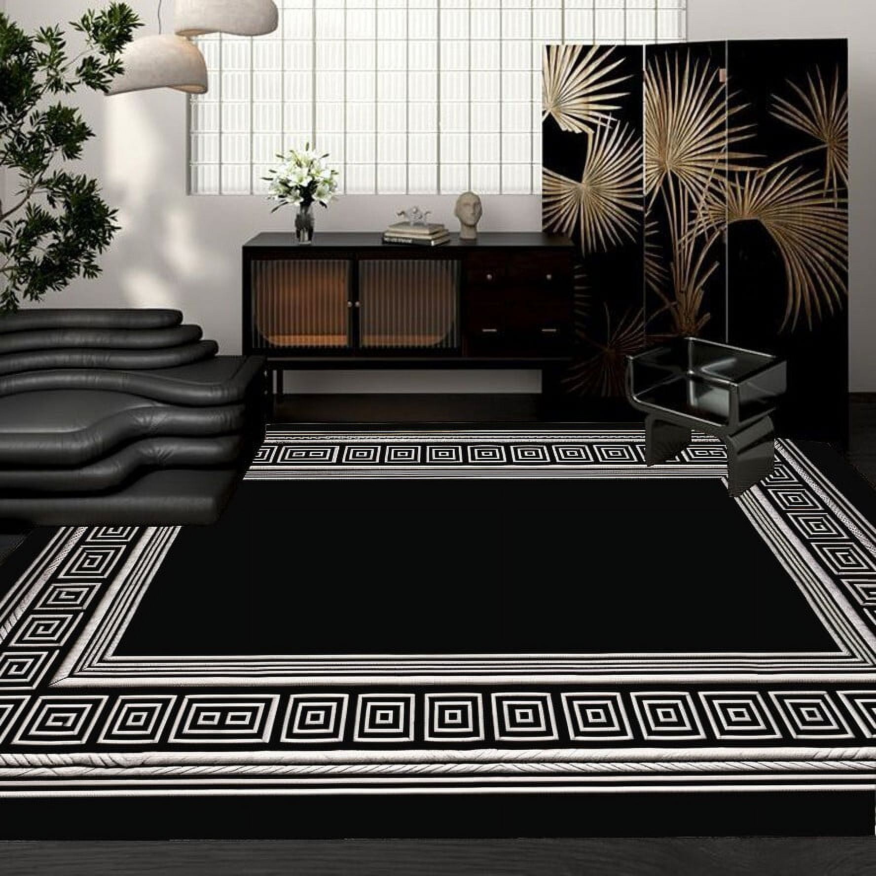 Large Carpet Black White Geometry Carpet Living Room ration Carpets ...