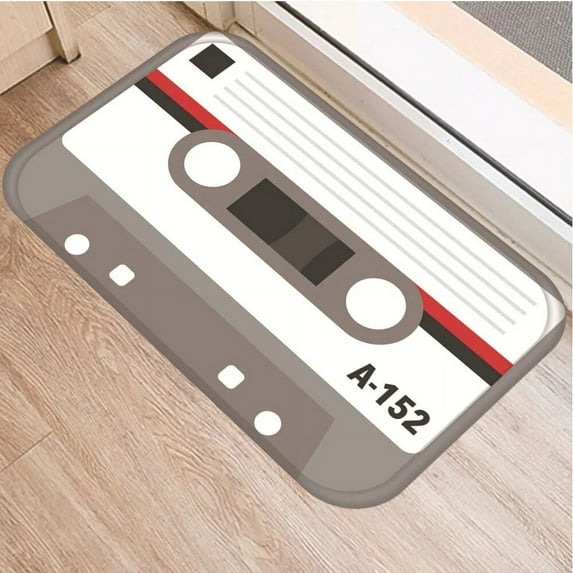 Large Carpet Cassette Tape Pattern Print Anti Slip Carpet Bathroom ...