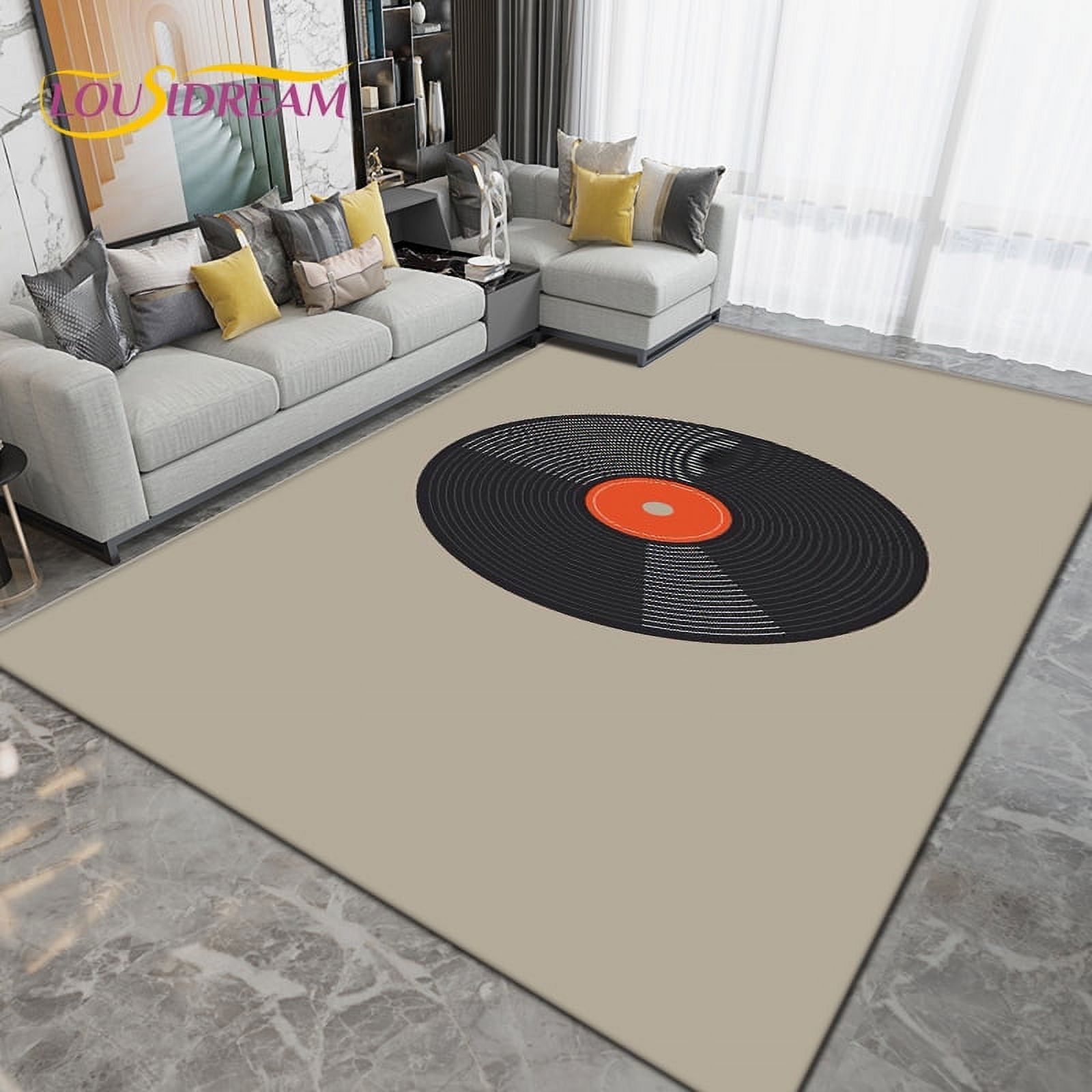 Large Carpet Classical Music Vintage Vinyl Record Area Rug Rug for ...