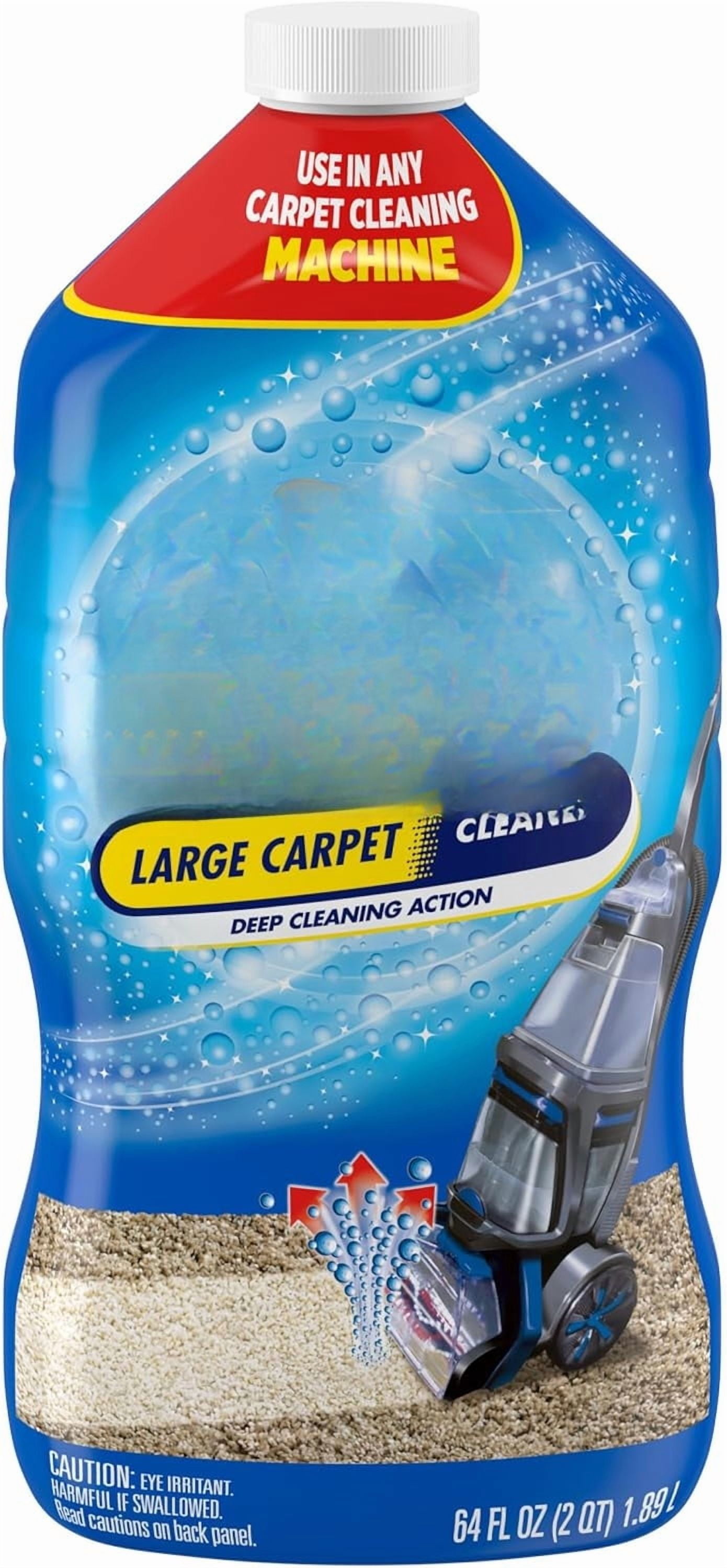 Large Carpet Cleaner Liquid Solution for Steam Cleaning Machines, 64 fl ...