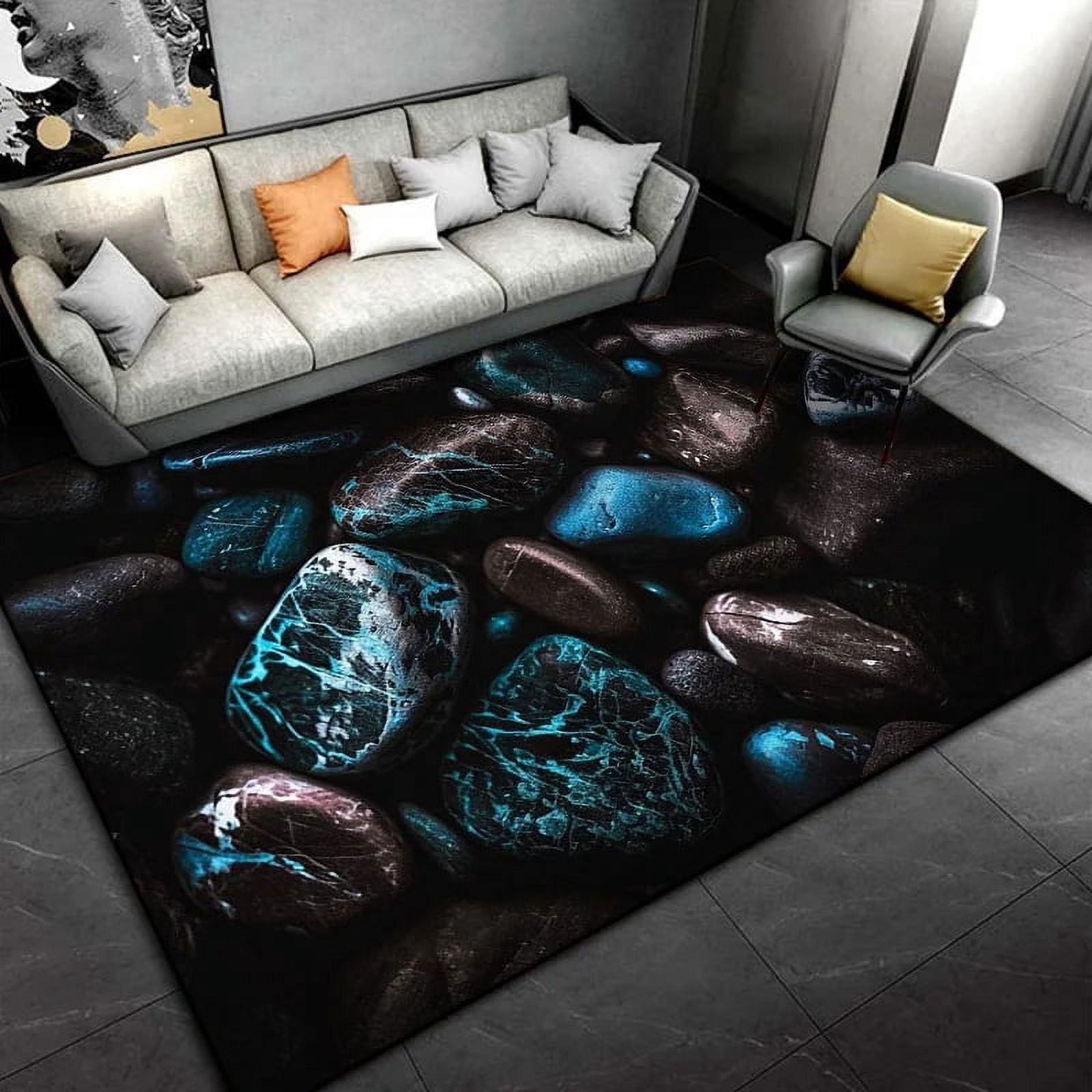 Large Carpet Cobblest Glass St Area Rug Carpet for Living Room Bedroom ...