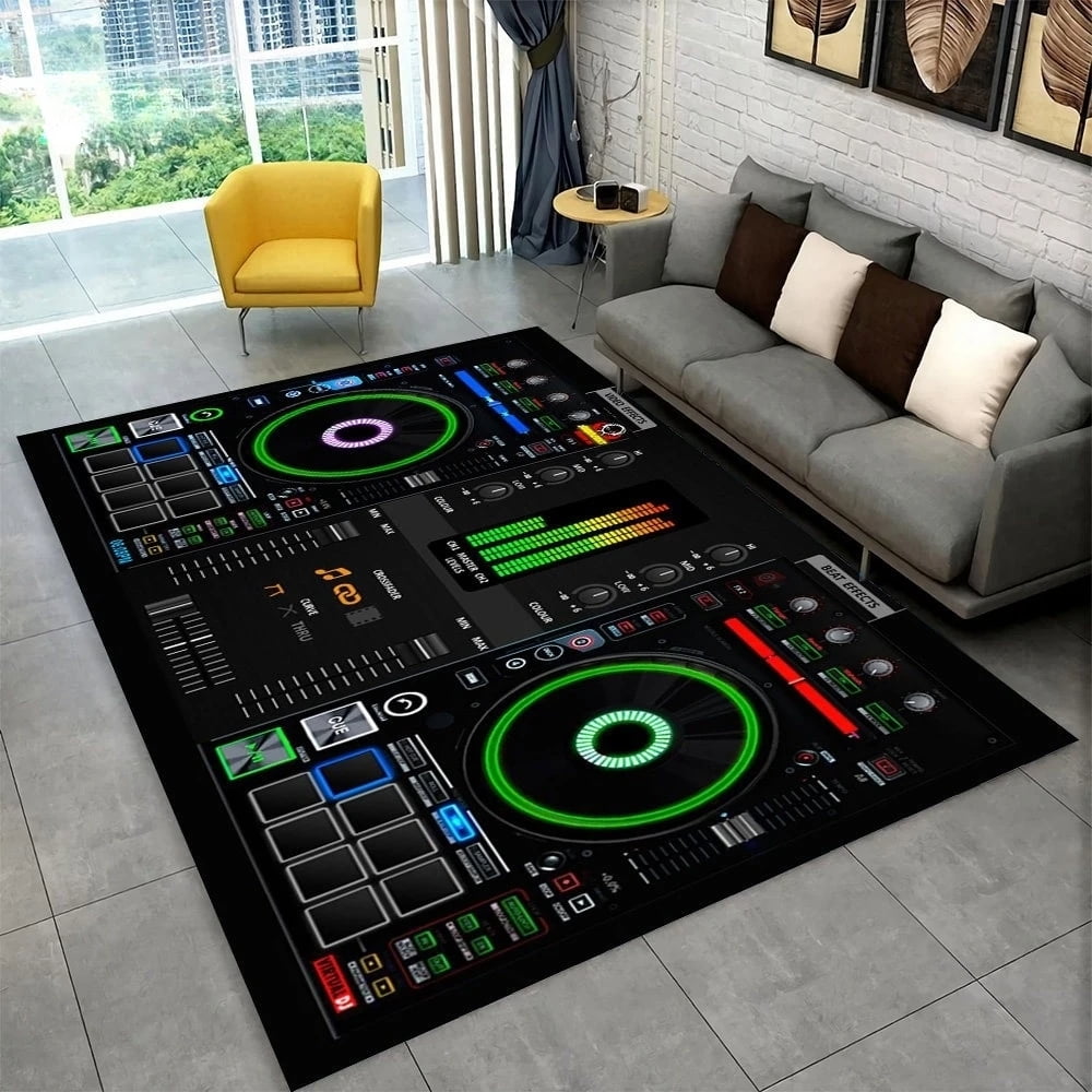 Large Carpet DJ Sound Rug 3D All Over Printed Non-slip Mat Dining Room Living Room Soft Bedroom ...