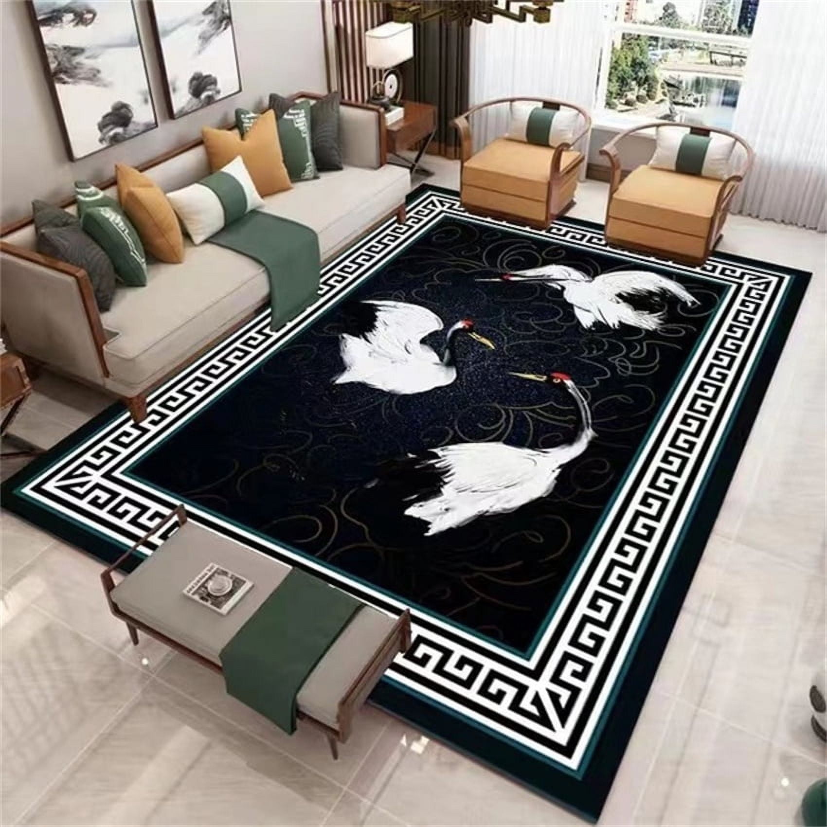 Large Carpet Fantasy Retro Fish Print Carpet House ration Rugs Home Living Room Carpets Non-Slip ...