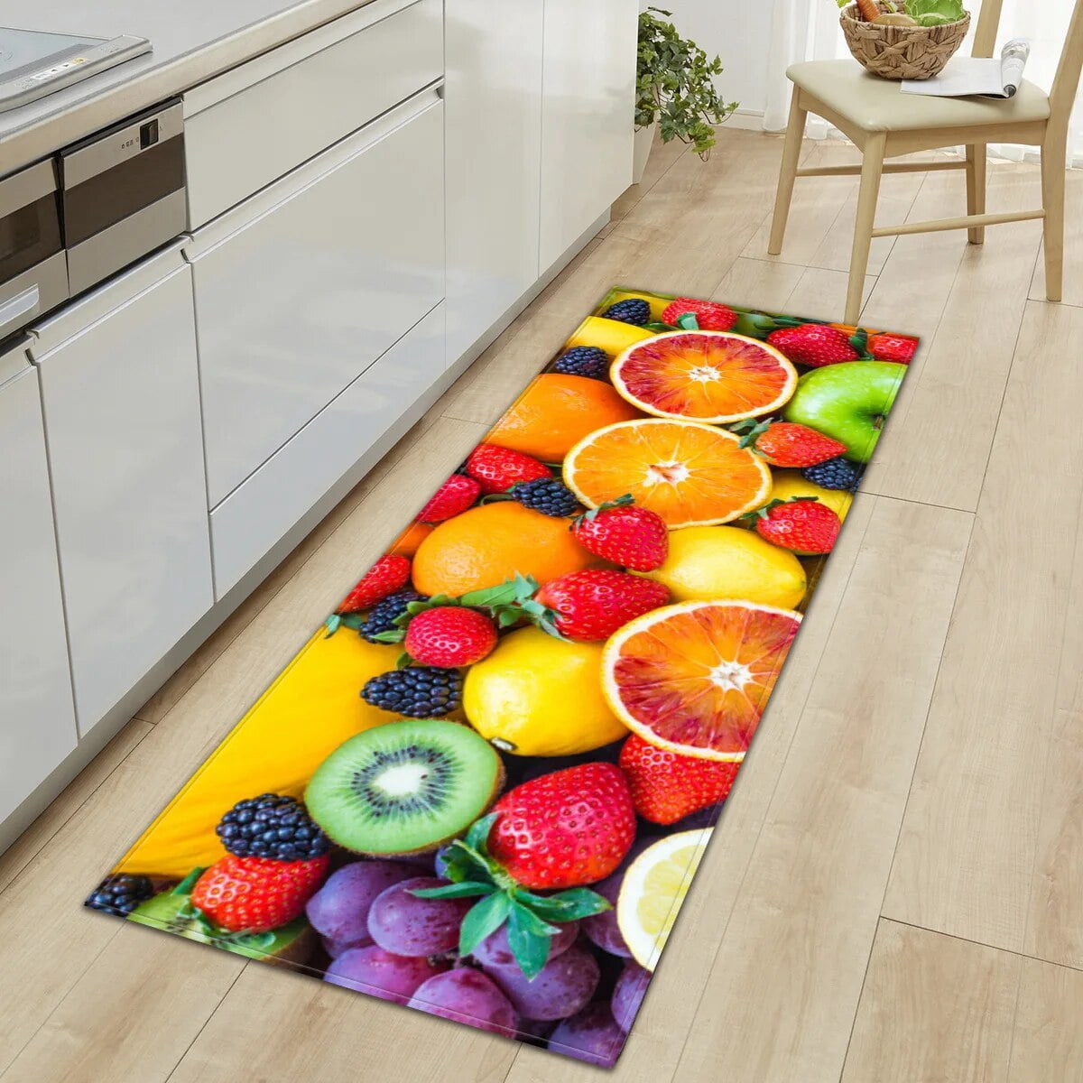 Large Carpet Fruits Kitchen Carpets Home Floor Mat Strawberry 3D Print ...