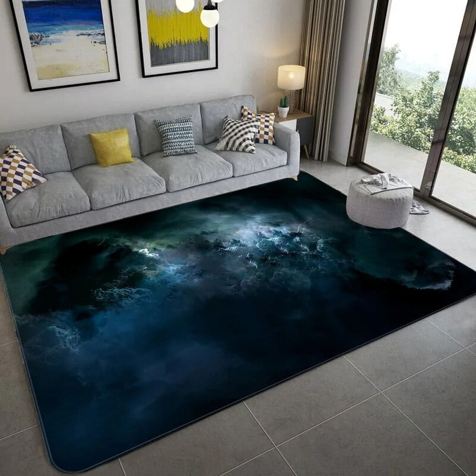 Large Carpet Galaxy Space Stars Pattern Carpets for Living Room Bedroom ...