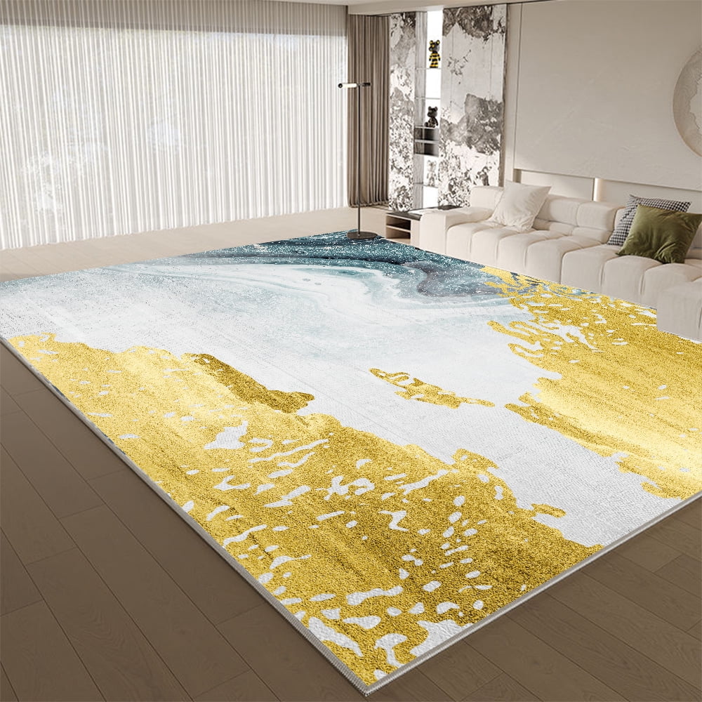 Large Carpet Gold Abstract Carpet for Living Room tapis salon Luxury ...
