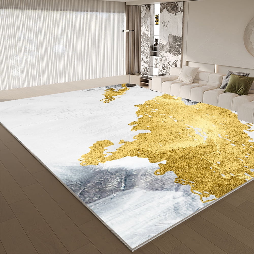Large Carpet Gold Abstract Carpet for Living Room tapis salon Luxury ...