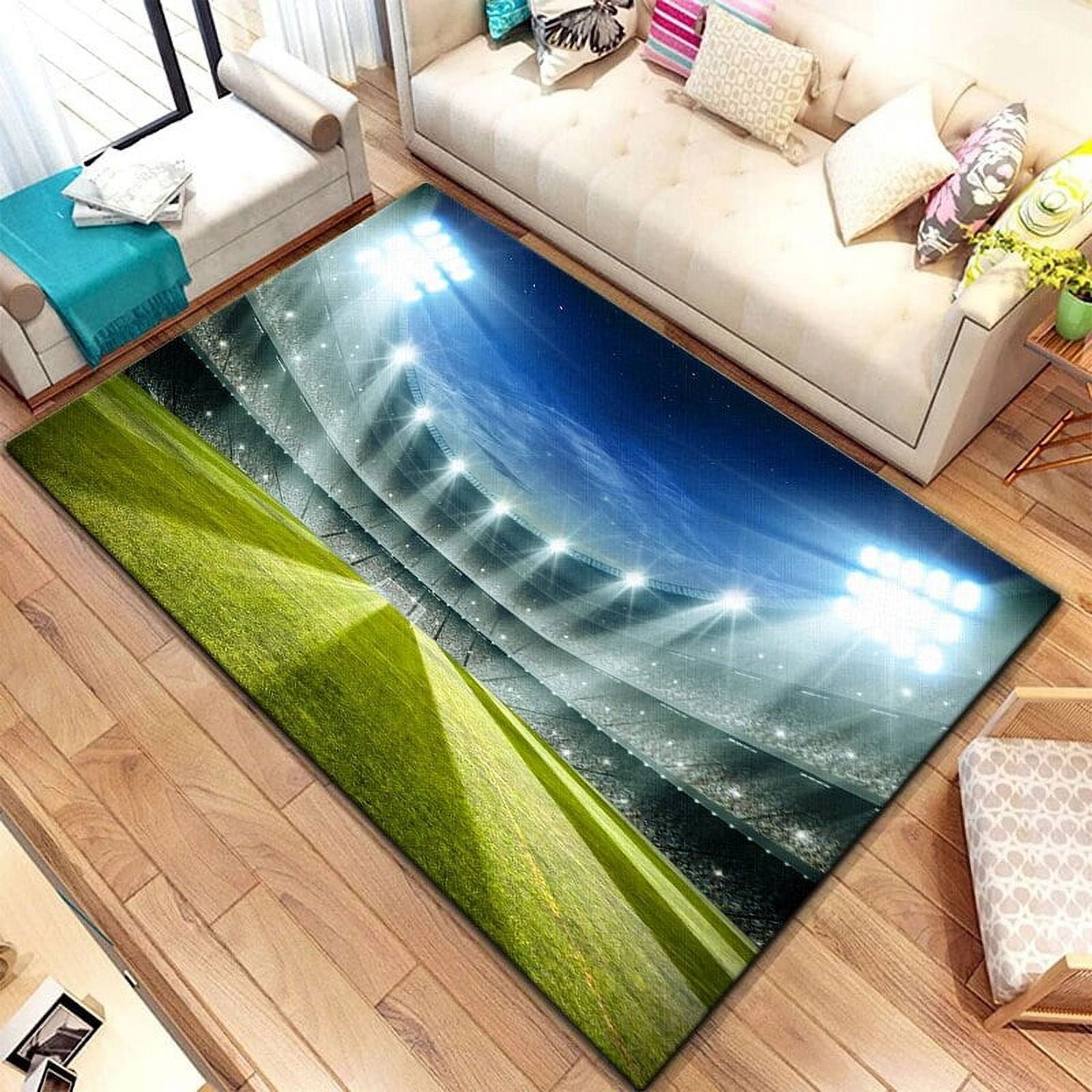 Large Carpet Green Football Field Carpet Living Room Rugs Anti-Slip ...