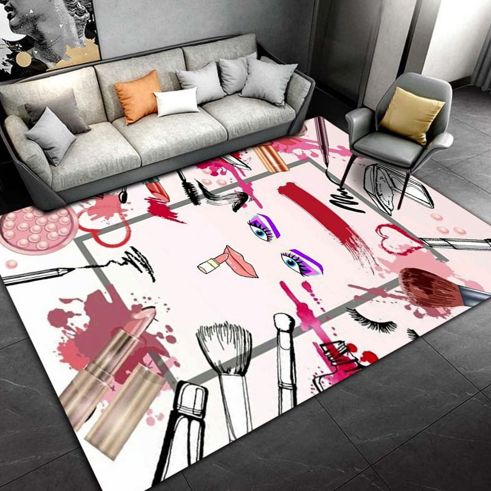 Large Carpet Hand painted makeup and cosmetics Rugs for Living Room ...