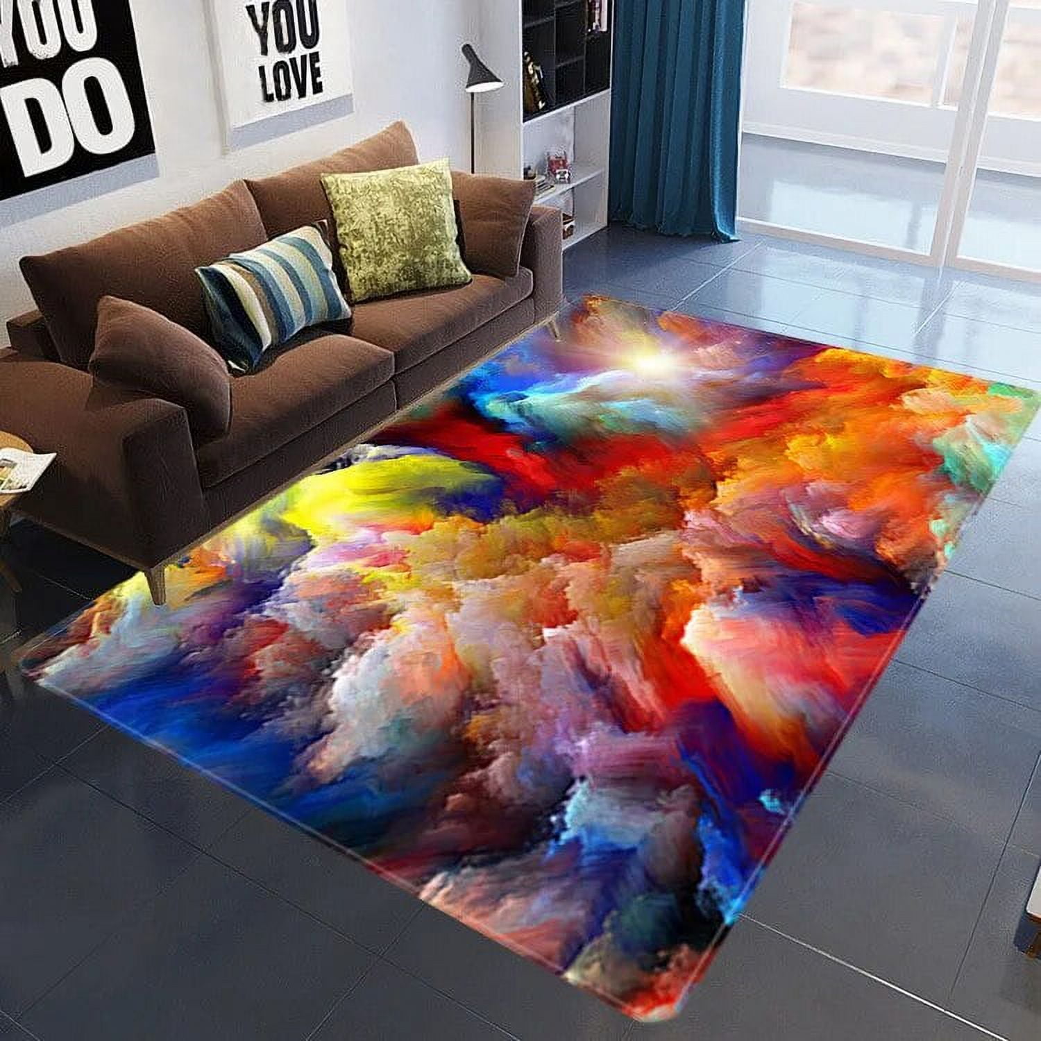 Large Carpet Home r 3D Galaxy Space Stars Carpets Living Room ration ...