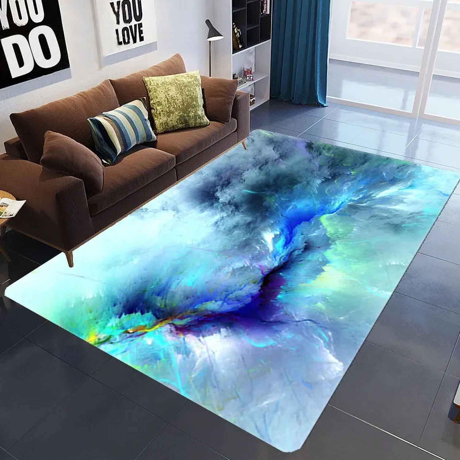 Large Carpet Home ration 3D Cloud Sea Starry Sky Demon Bileroom Living ...