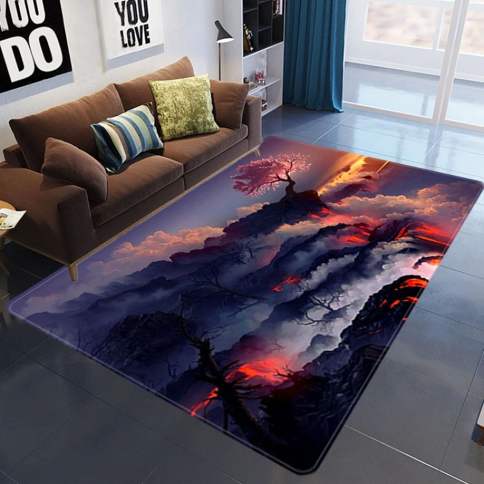 Large Carpet Home ration 3D Cloud Sea Starry Sky Demon Bileroom Living ...
