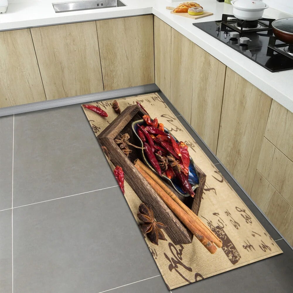 Large Carpet Kitchen seasoning Vegetable Food Food Printing Carpet ...