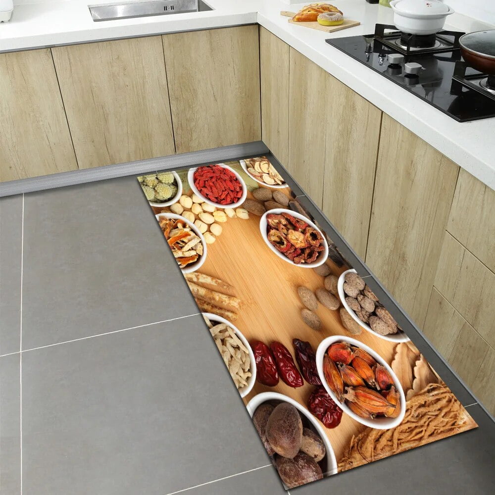 Large Carpet Kitchen seasoning Vegetable Food Food Printing Carpet ...