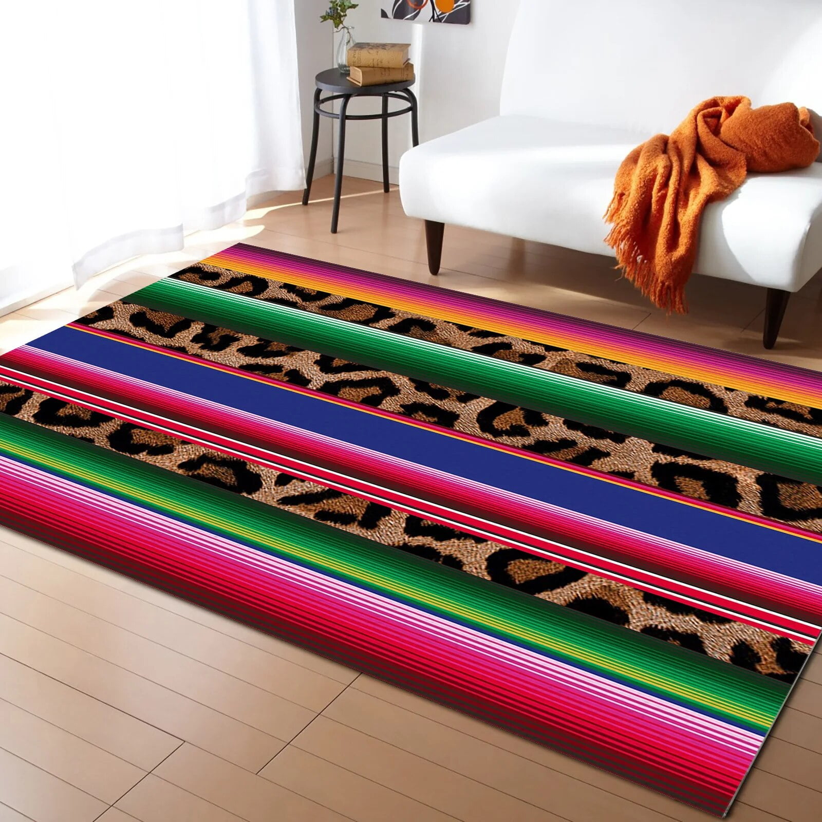 Large Carpet Leopard Print Animal Texture Dressing Table Carpet for ...