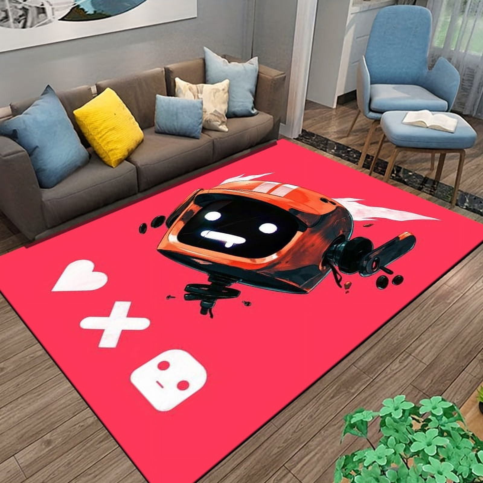Large Carpet Love-Death-Robots Rugs for Bedroom Fluffy Square Floor ...