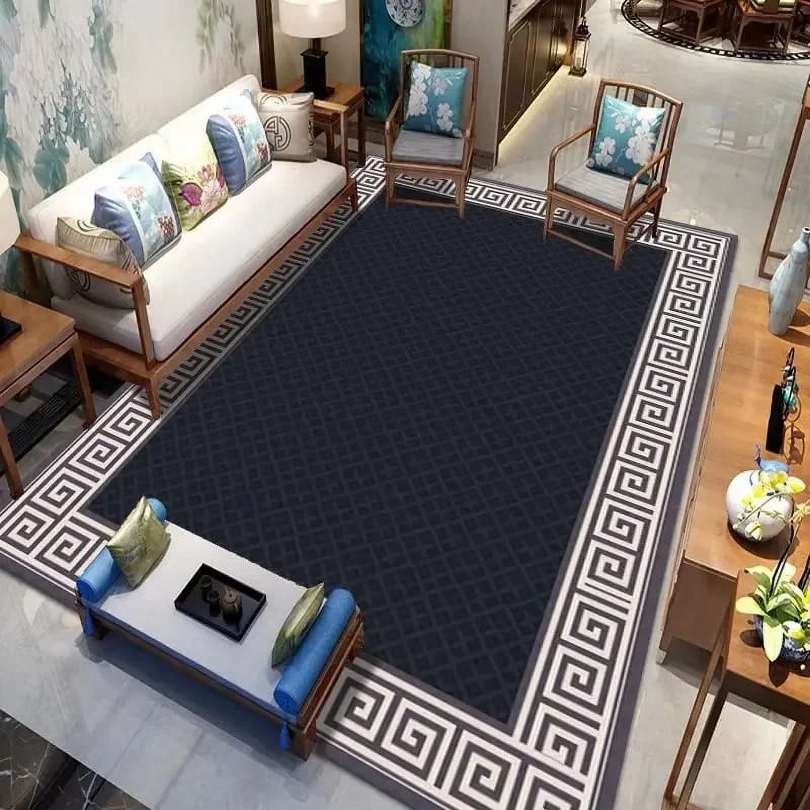 Large Carpet Luxury Modern Style Carpets for Living Room Black Bedroom ...
