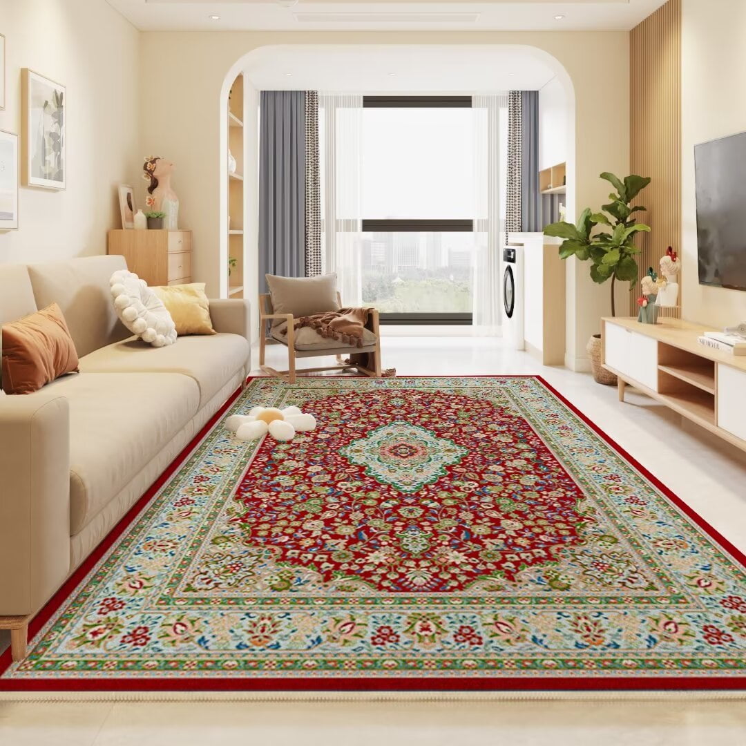 Large Carpet Luxury Persian Red Carpet Living Room American Tea Table ...