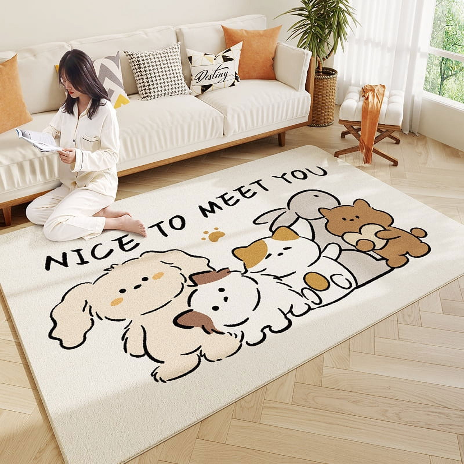 Large Carpet Modern Cartoon Space Rocket Carpet Living Room Carpet Room ...