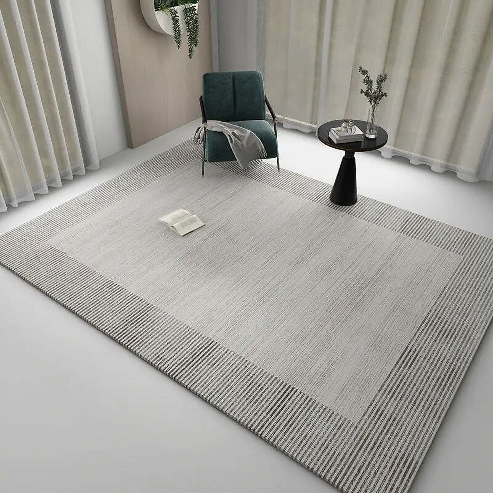 Large Carpet Modern Grey Fluffy Large Carpets for Living Room Washable ...