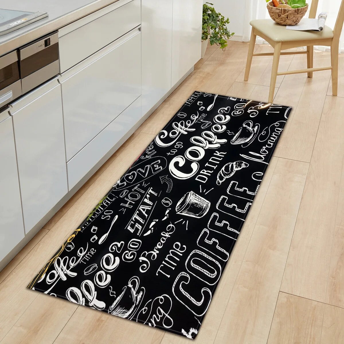 Large Carpet Modern kitchen kitchenware tableware text grid pattern ...