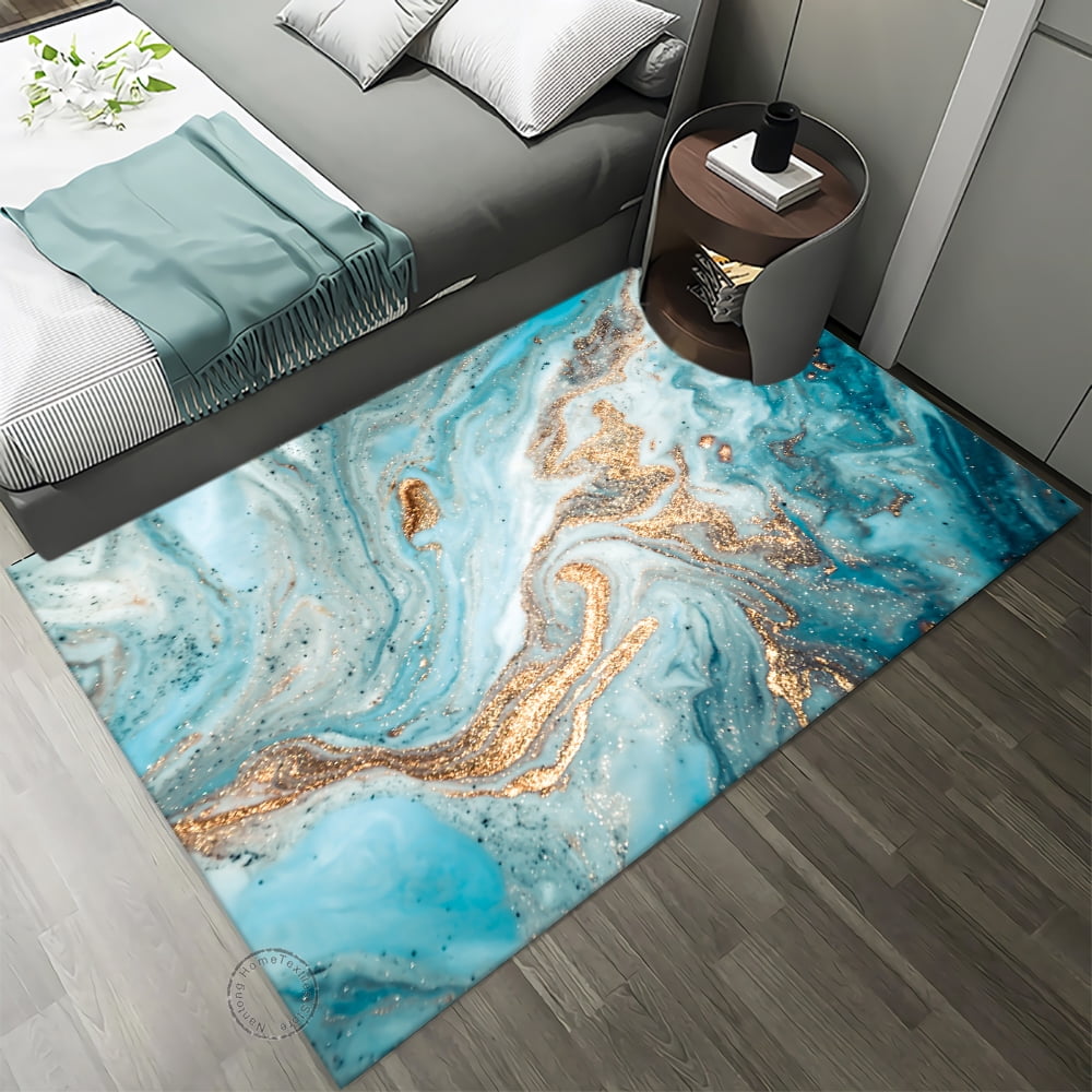 Large Carpet Modern light luxury abstract sand gilt gold carpet bedroom ...