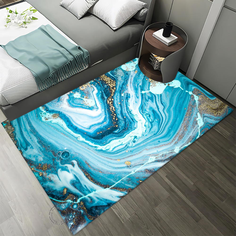 Large Carpet Modern light luxury abstract sand gilt gold carpet bedroom ...