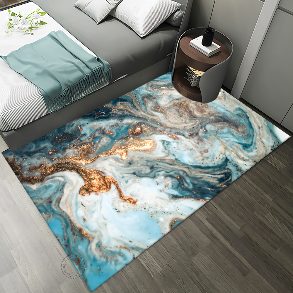 Large Carpet Modern light luxury abstract sand gilt gold carpet bedroom ...