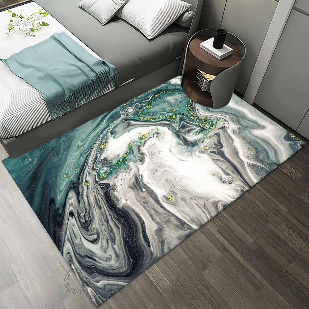 Large Carpet Modern light luxury abstract sand gilt gold carpet bedroom ...
