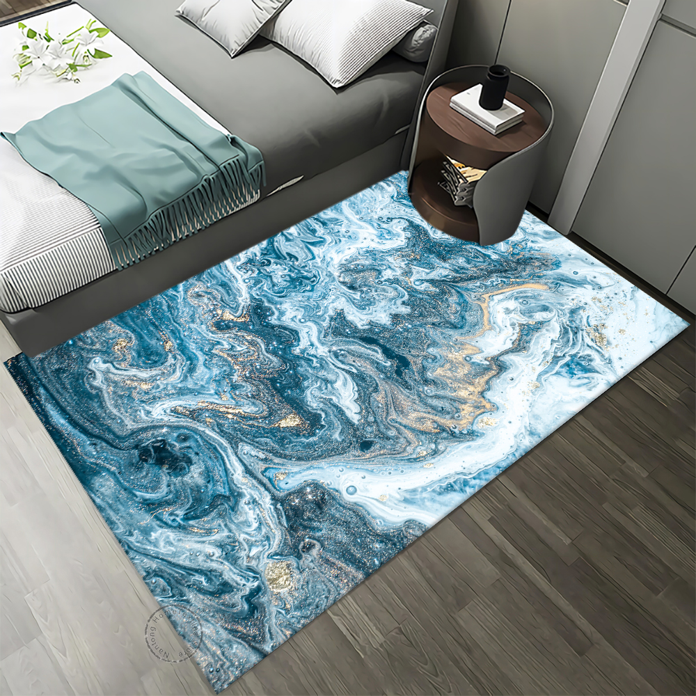 Large Carpet Modern light luxury abstract sand gilt gold carpet bedroom ...