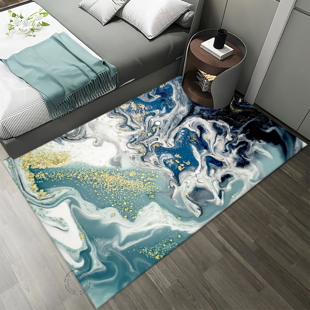 Large Carpet Modern light luxury abstract sand gilt gold carpet bedroom ...