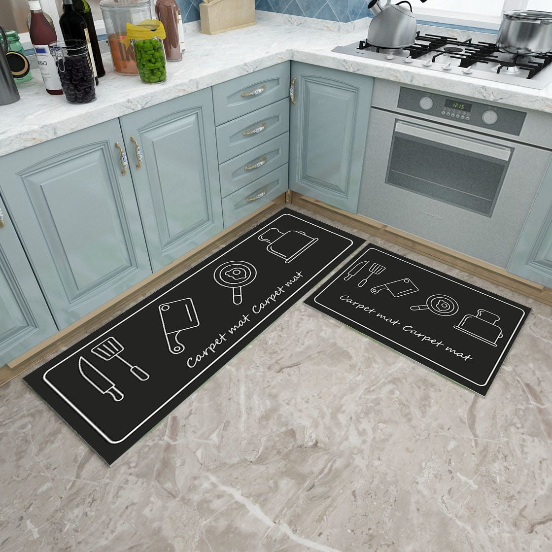 Large Carpet Mountain Printed Carpet Kitchen Floor Mat Home r Entrance ...