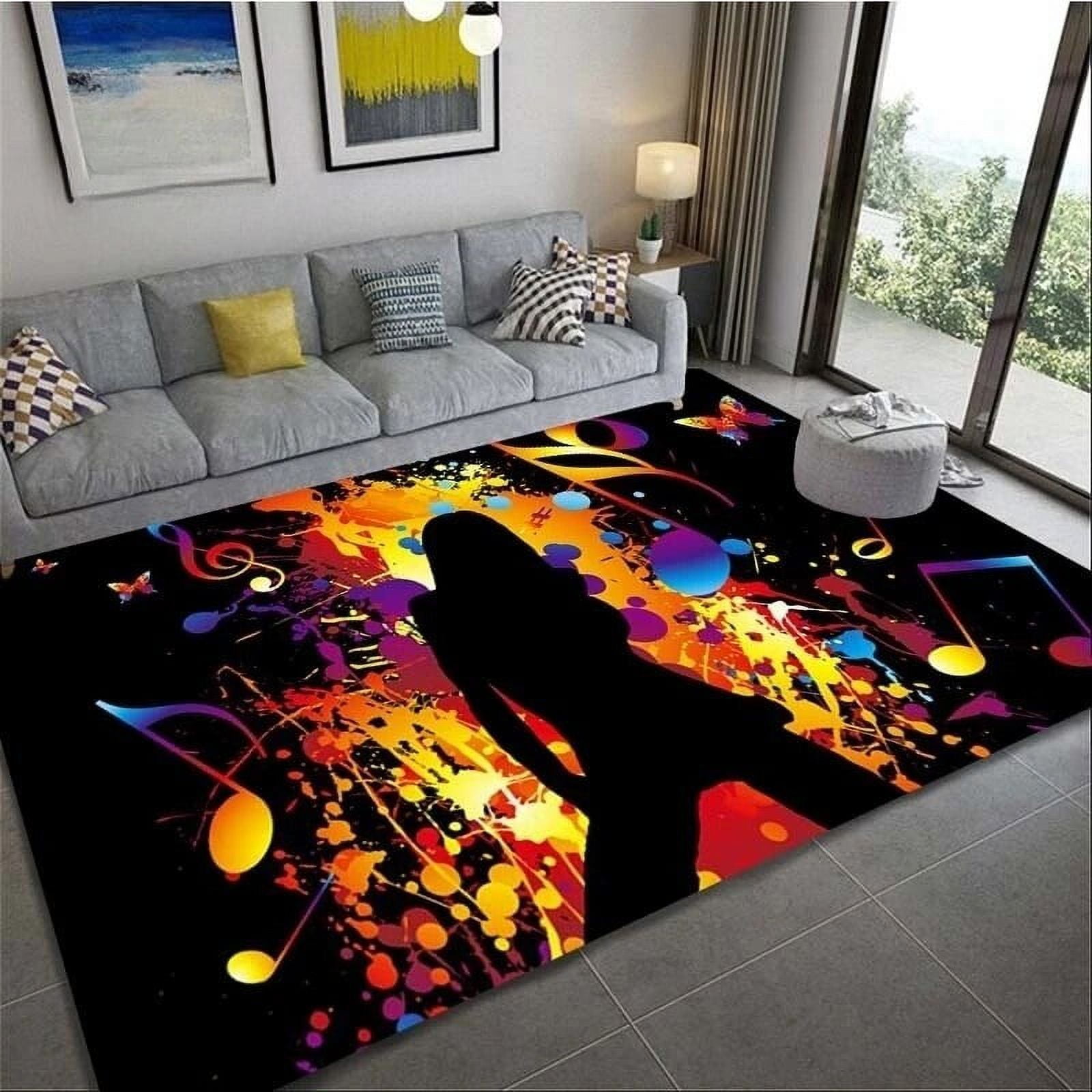 Large Carpet Music Note Carpet for Living Room Piano Room r Rugs Room ...