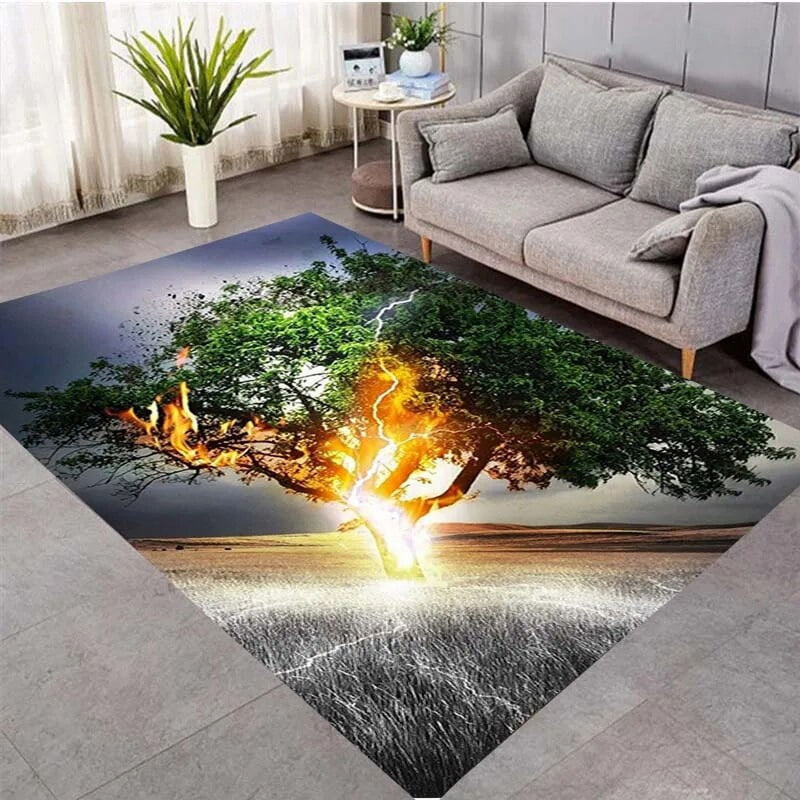 Large Carpet Natural tree forest starry sky psychedelic carpet BigTree ...