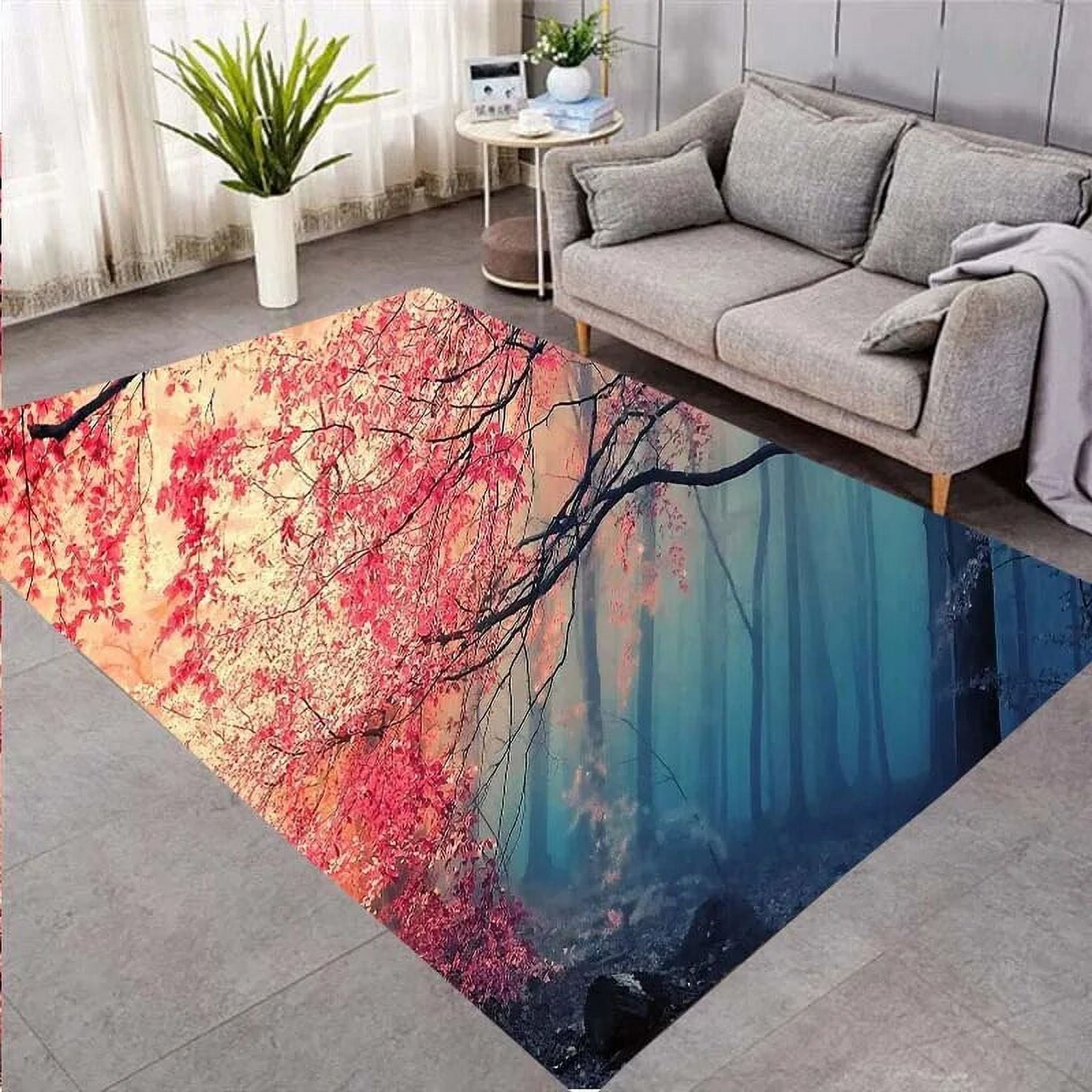 Large Carpet Natural tree forest starry sky psychedelic carpet BigTree ...