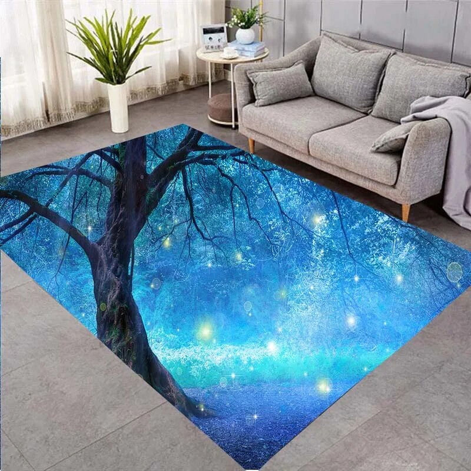 Large Carpet Natural tree forest starry sky psychedelic carpet BigTree ...