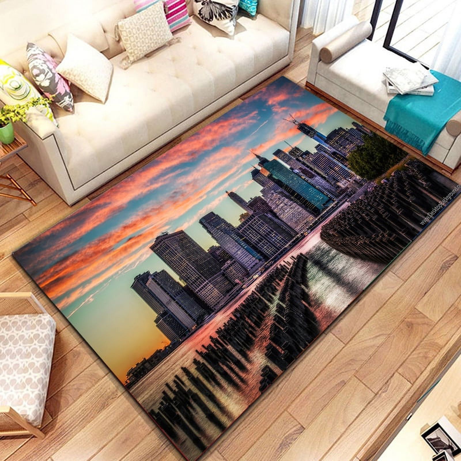 Large Carpet New York City Street View Carpet for Kitchen Bathroom Non ...