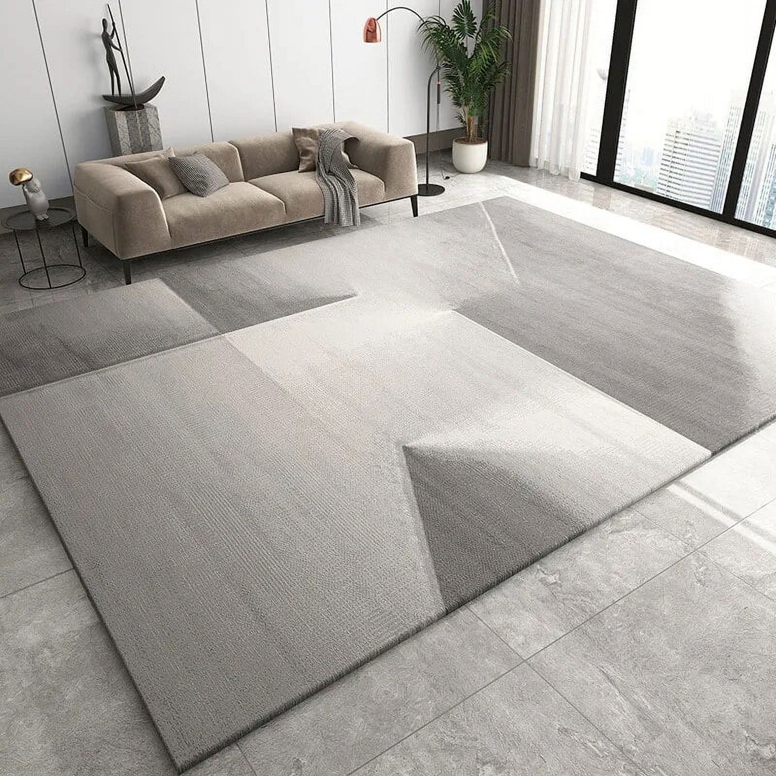 Large Carpet Nordic Light Luxury Grey Carpet Living Room Sofa Coffee ...