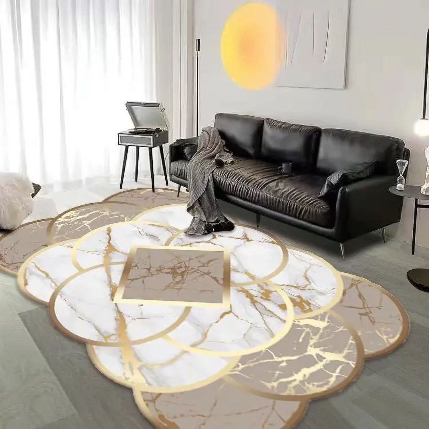 Large Carpet Nordic Simple Shaped Carpet Modern Light Luxury Irregular ...