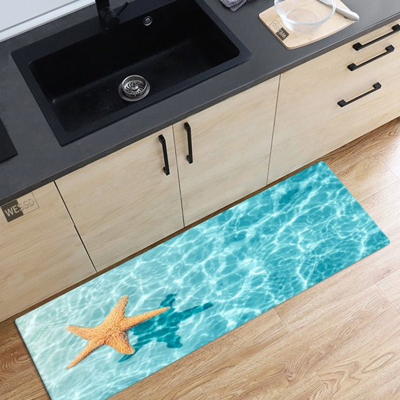 Large Carpet Ocean Waves Beach Running Carpet Kitchen 3D Corridor ...