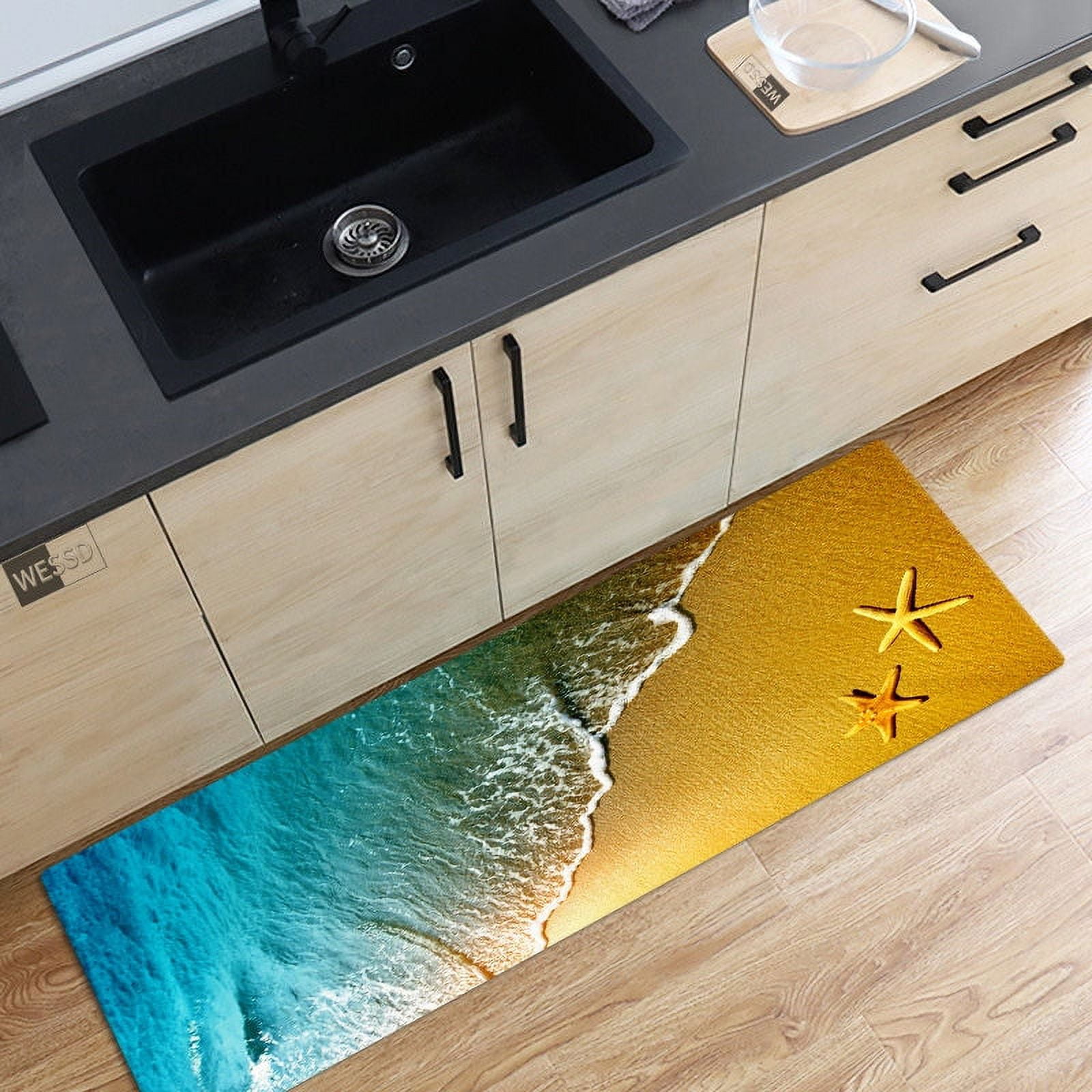 Large Carpet Ocean Waves Beach Running Carpet Kitchen 3D Corridor ...