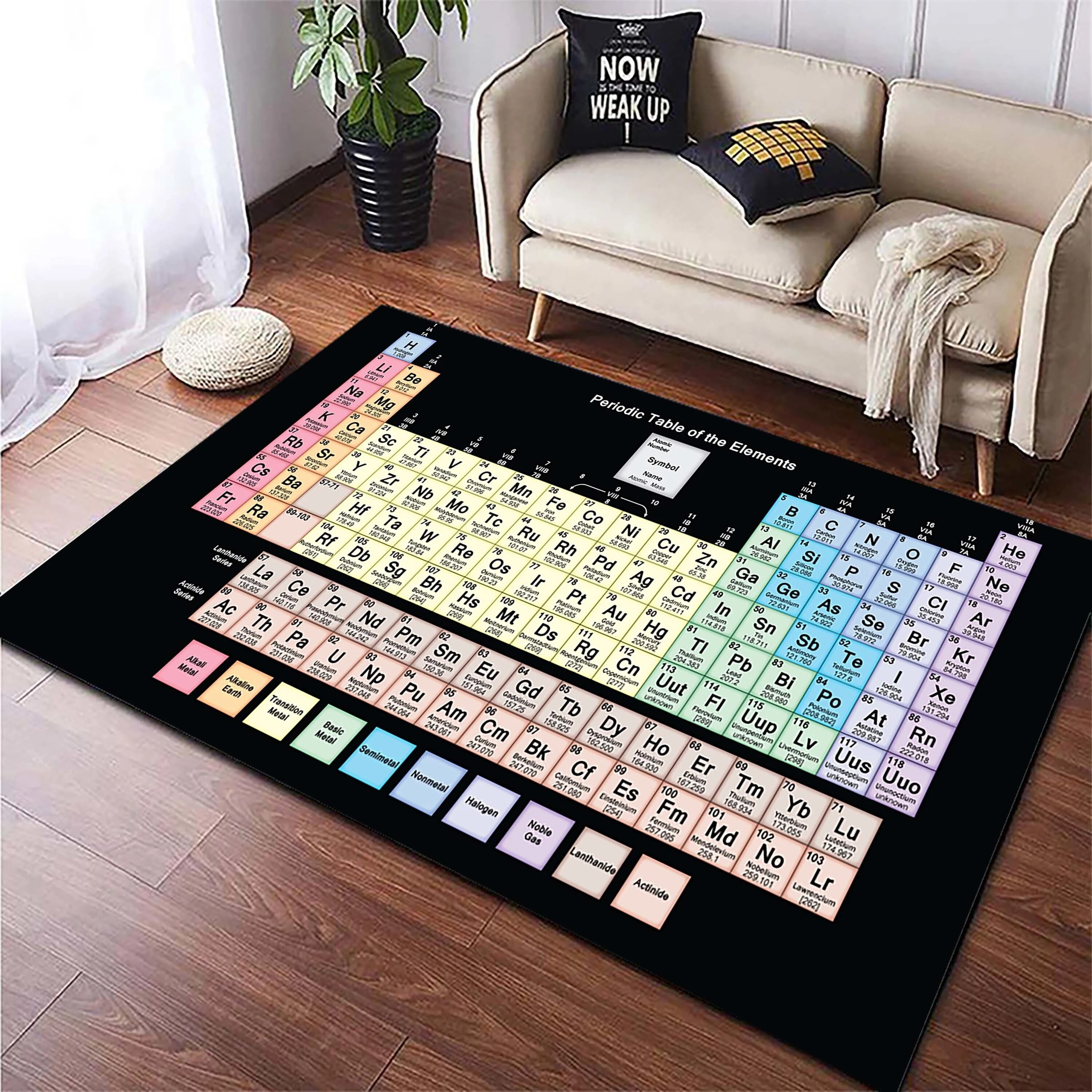 Large Carpet Periodic Table of The Fashion Carpet Chemical Element ...