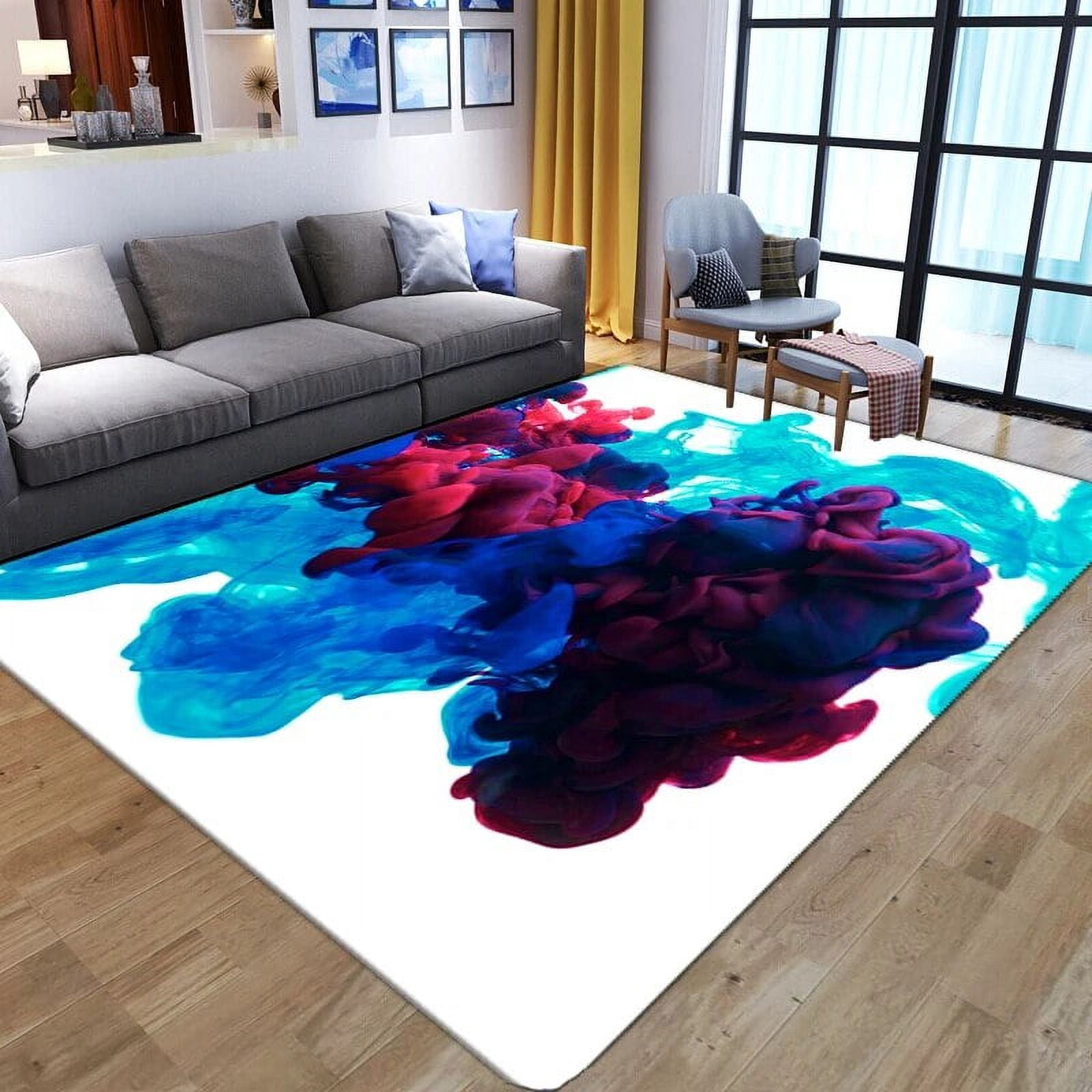 Large Carpet Psychedelic Smoke 3D Printing Carpet Bedroom Play Mat Sofa ...