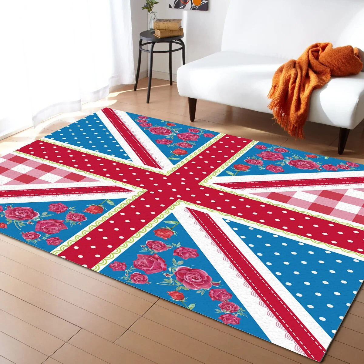 Large Carpet Retro British Flag Pattern Carpet for Living Room Large ...